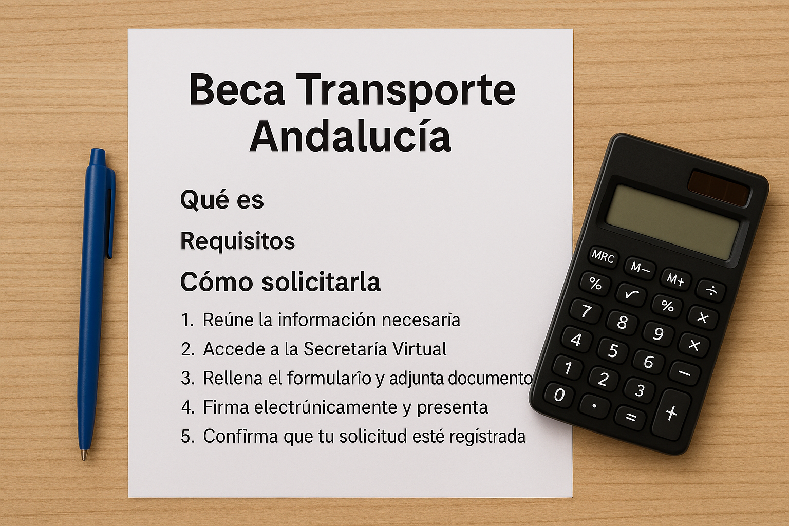 Beca Transporte Andalucía. Ayudas al desplazamiento escolar